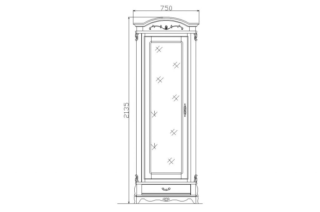 ARGINTAR 1 USA ROYAL, LEMN MASIV, 895 X 516 X 2200 MM – Dragsil